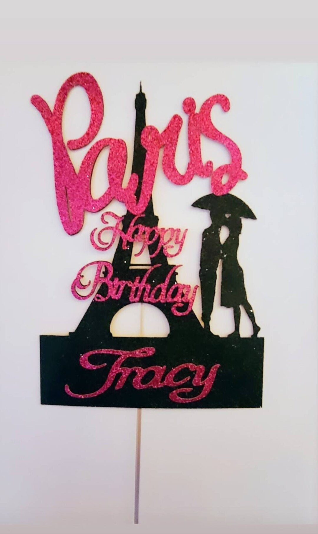 Personalized Custom Paris Cake Topper for Anniversary or Birthday With ...