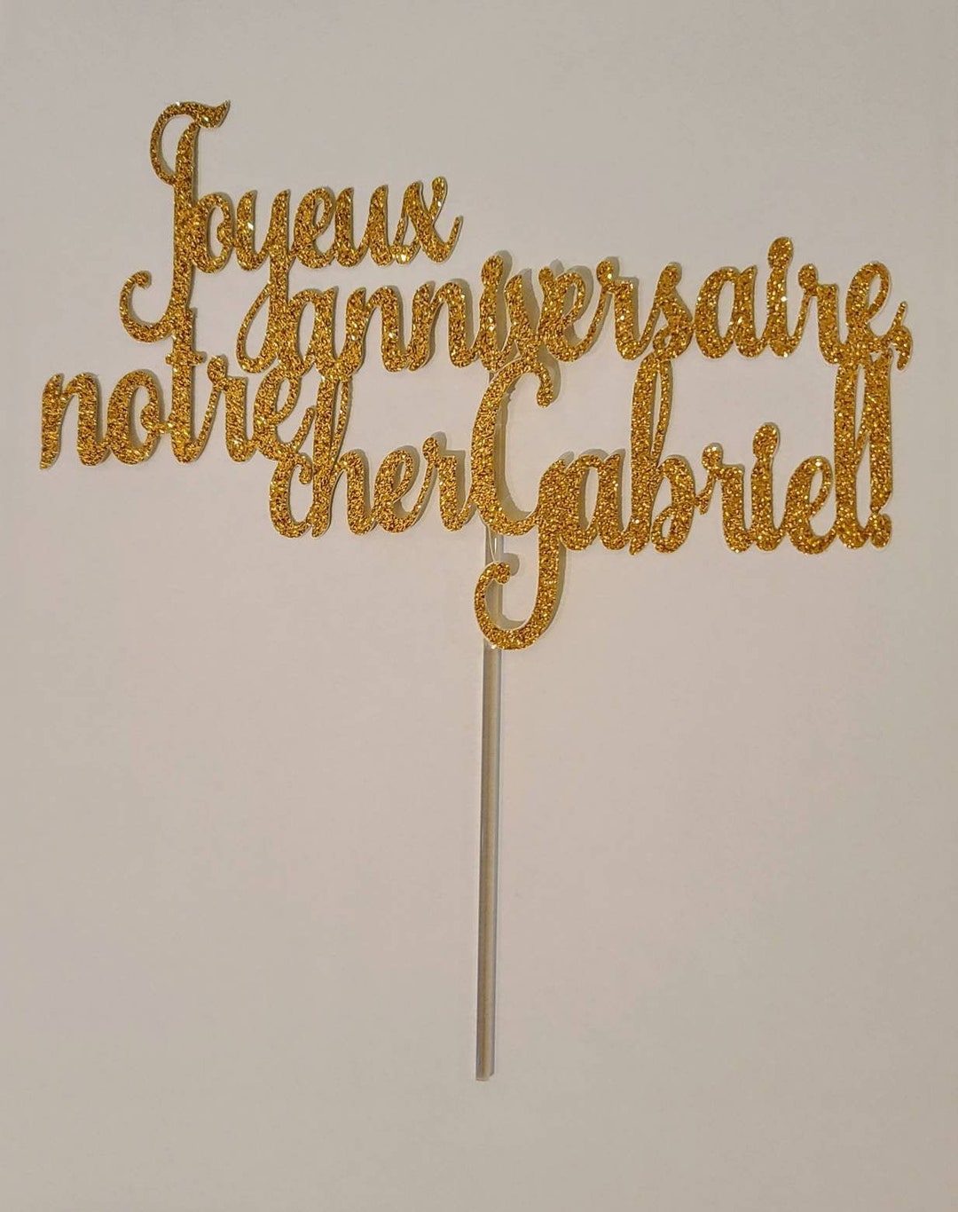 Personalized Custom French Cake Topper for Birthday, Wedding, Baby ...