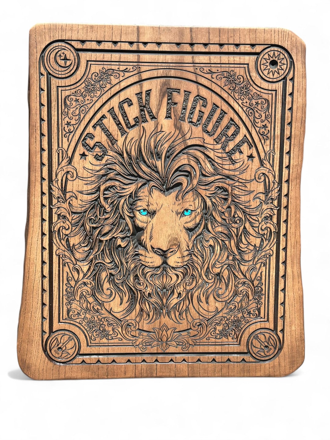 XL Stick Figure Lion on Expresso Ash - Etsy