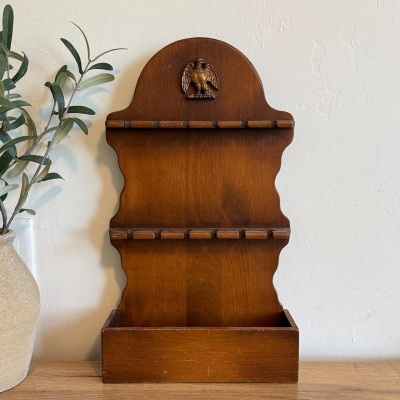 Vintage Shelf With Spoon Rack - Etsy