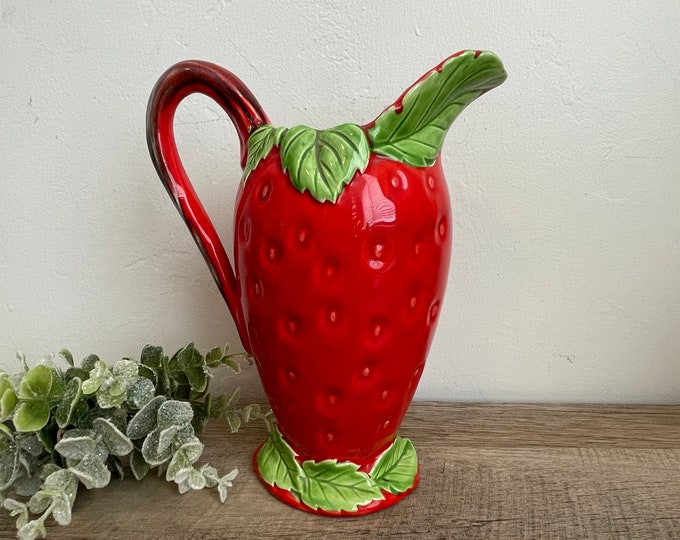 Strawberry Shaped Pitcher - Rosenthal Netter - Vintage Strawberry ...