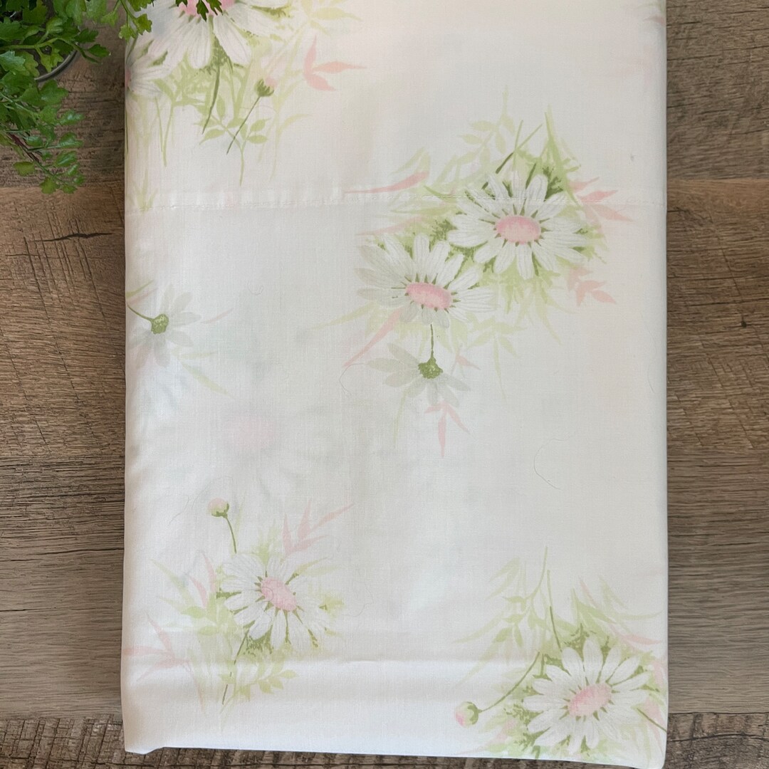 Vintage Daisy Sheet - Twin - Flat Sheet - Springmaid Wondercale ...