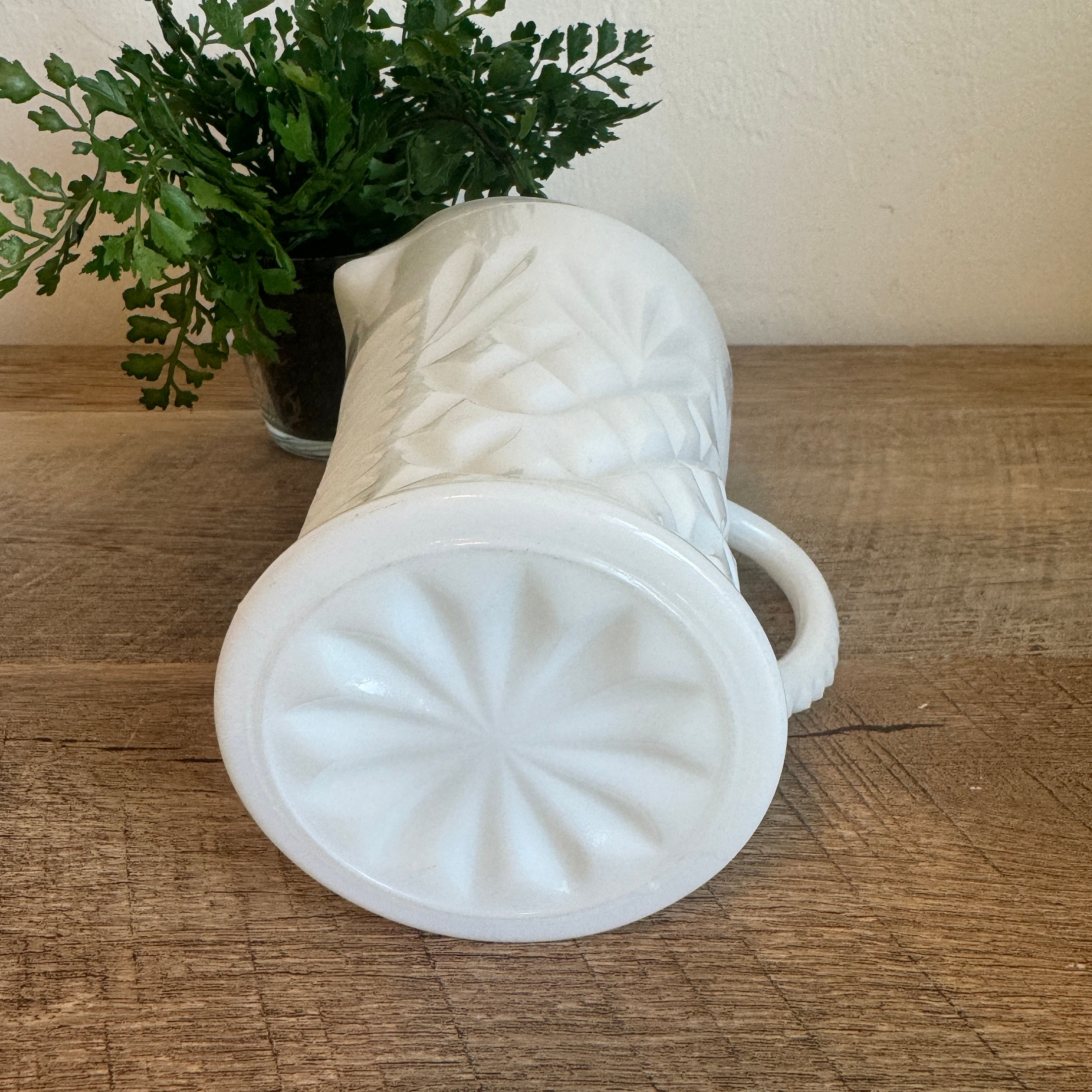 White Milk Glass Pitcher - Small - 5 1/4" - Creamer - Anchor Hocking ...