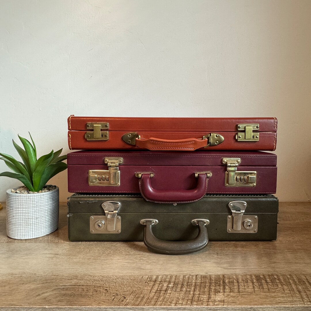 Vintage Briefcases - YOU PICK - Vintage - Brown Briefcase - Burgundy ...