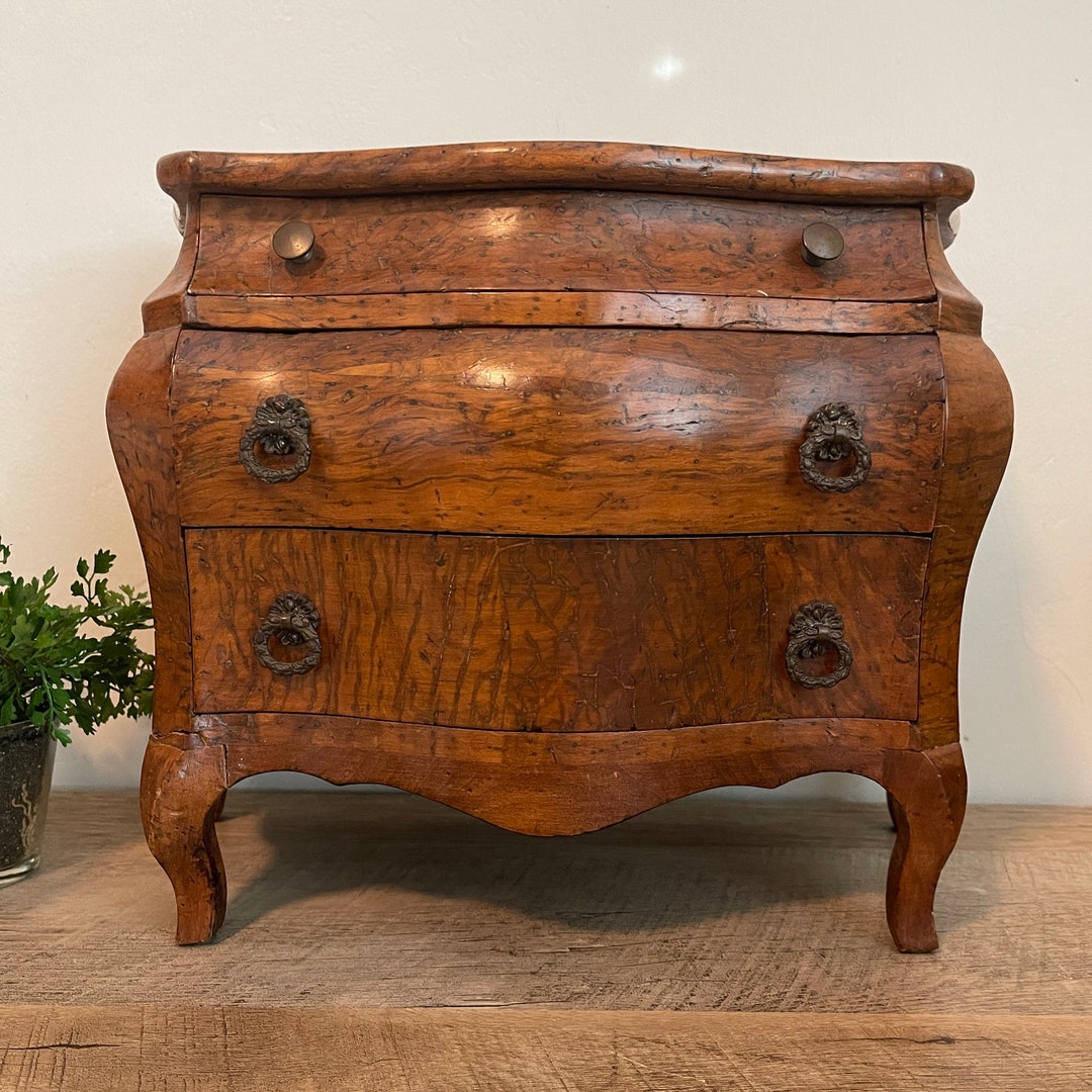Miniature Bombe 3 Drawer Chest - French Louis XV Style - Salesman ...