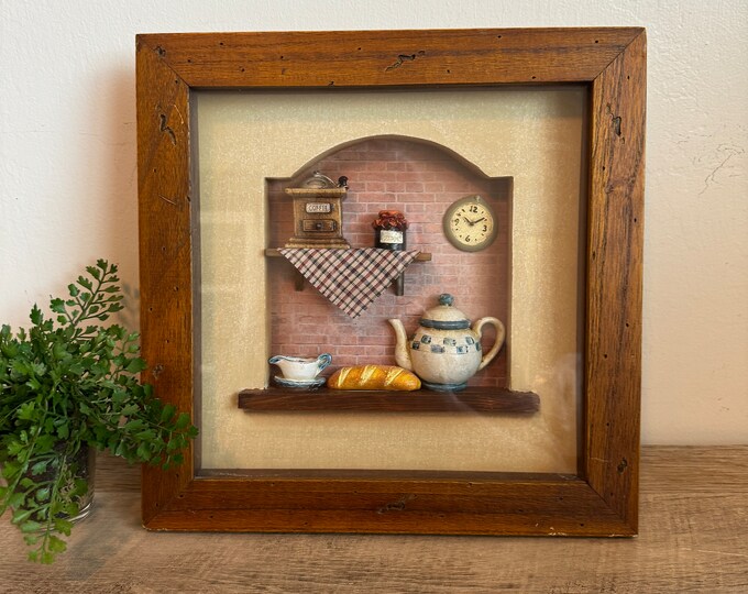 Shadow Box Kitchen Wall Decor - Diorama, Country Diorama, Wall ...