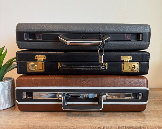 Vintage Briefcase - YOU PICK - Gray Samsonite - Black Leather - Brown ...