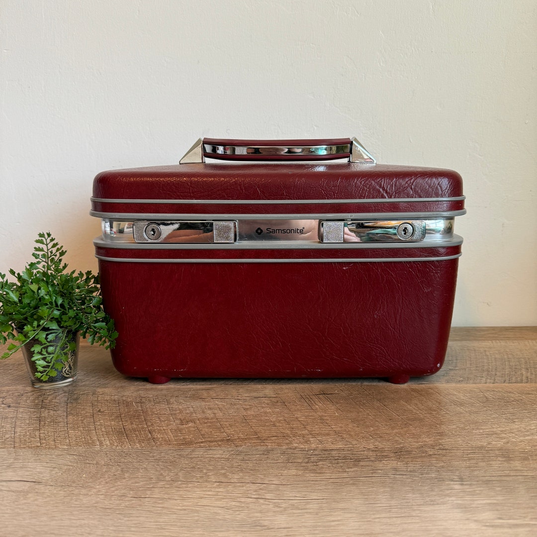 Vintage Samsonite Travel Case Samsonite Profile Train Case Burgundy ...