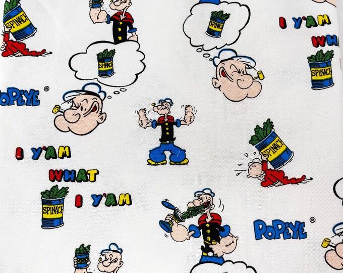 Vintage Popeye Fabric - Popeye the Sailor Man, Olive Oyl/oil, Bluto ...