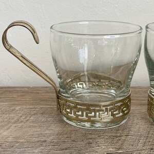 Greek Key Glasses Libbey Silver Caged Glass With Handles Mulled Wine ...