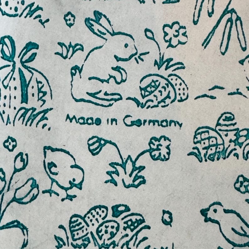 Paper Mache Easter Egg | CHOICE | Vintage German Bunny Egg Decor | Hand ...