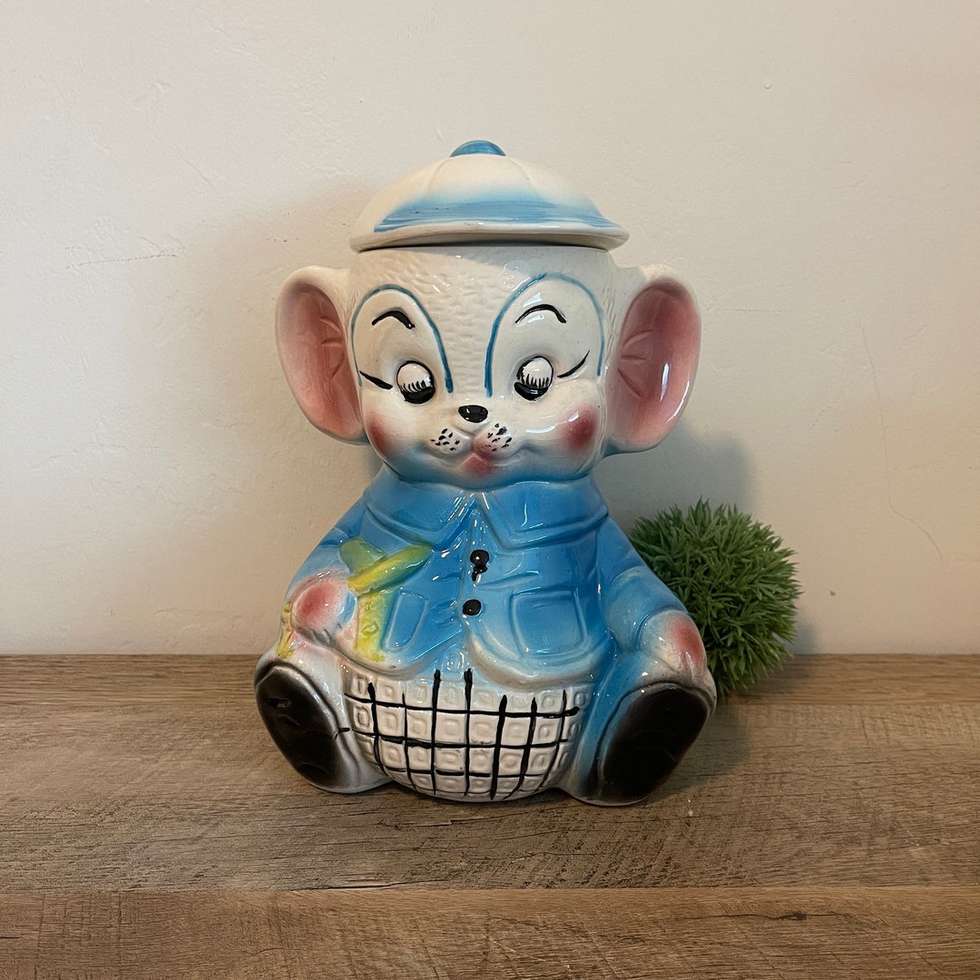 Vintage Mouse Cookie Jar Treasure Craft Cookie Jar Mouse - Etsy