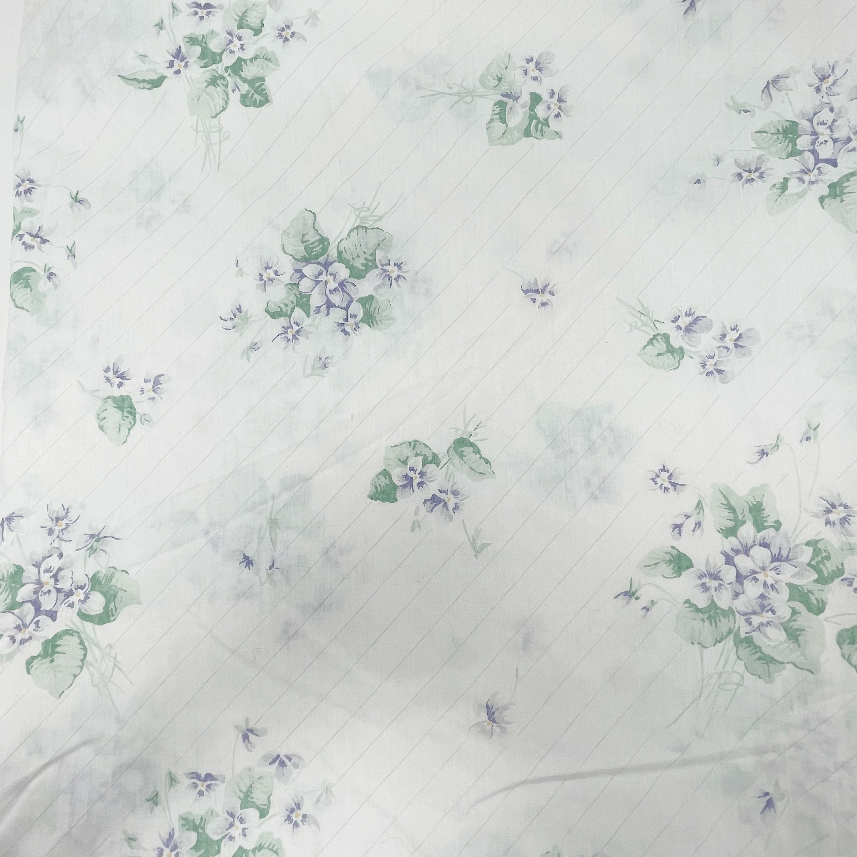 Vintage Floral Sheet Purple Floral Sheet FULL FLAT Sheet - Etsy