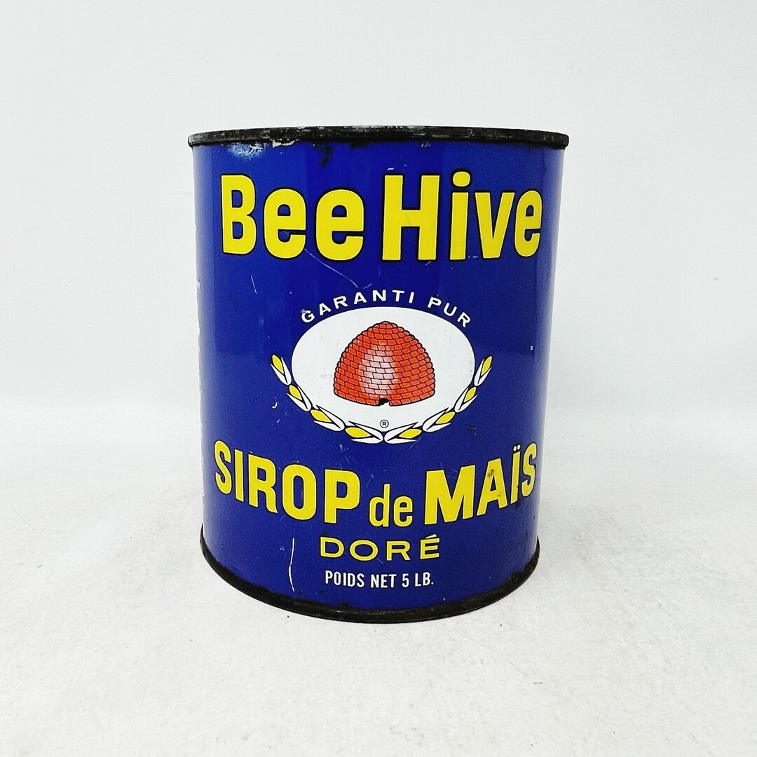 Vintage Beehive Tin Honey Tin Bee Hive Corn Syrup Tin 1940's Vintage ...