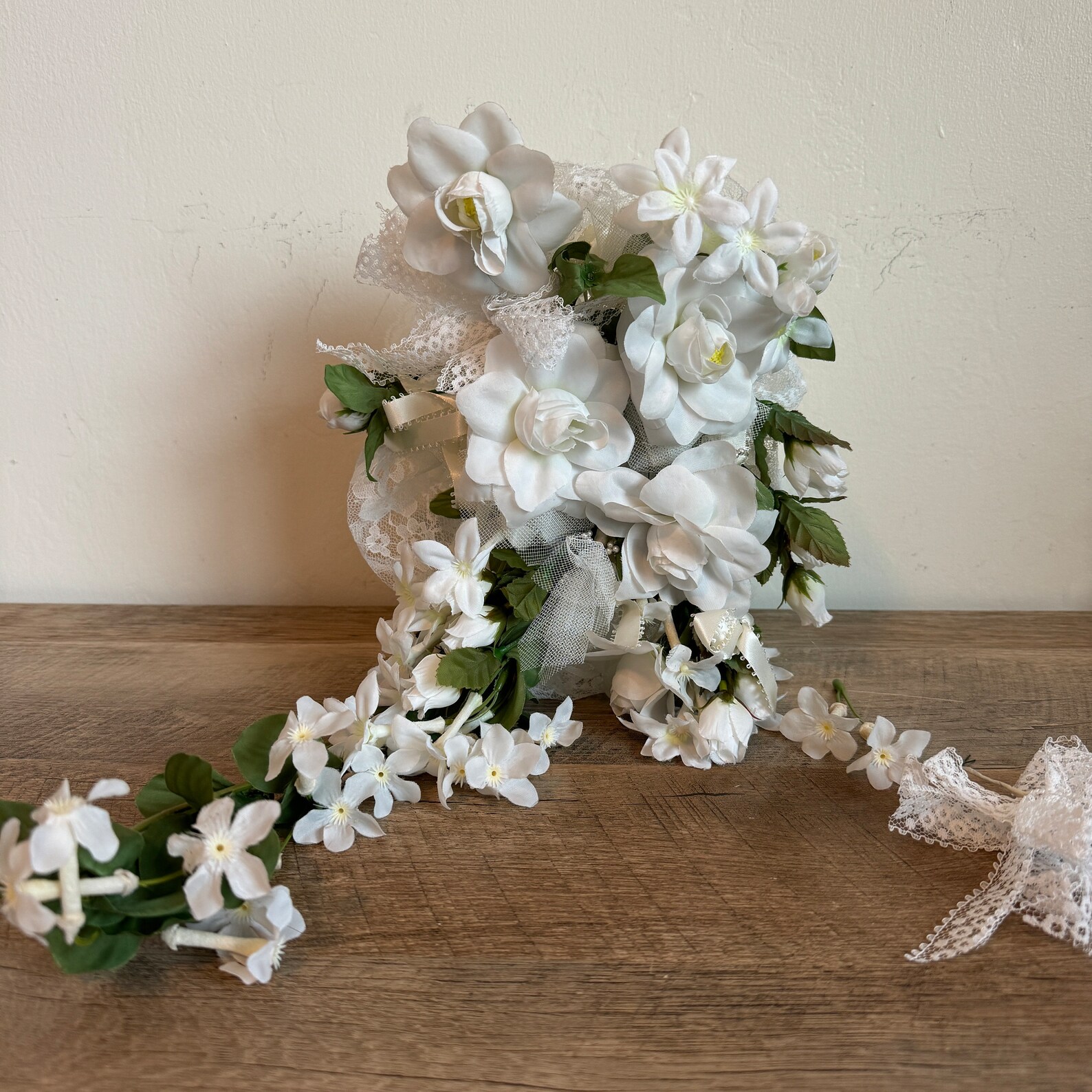 Vintage Wedding Set 1970s | Cake Topper Ring Pillow Bouquet | Bride ...