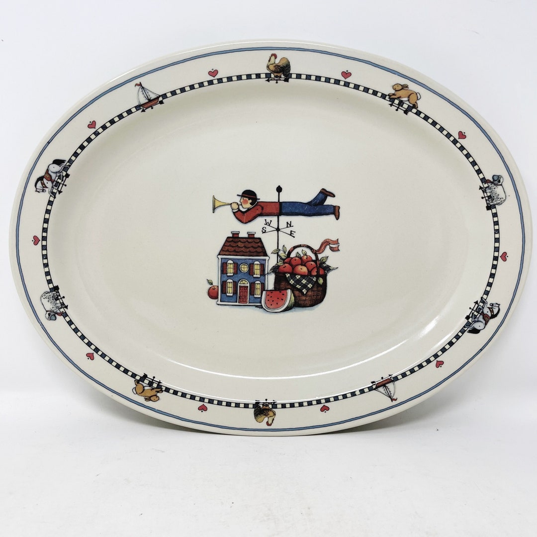Vintage Weathervane Platter - Susan Winget - Tray - Windy Hill ...