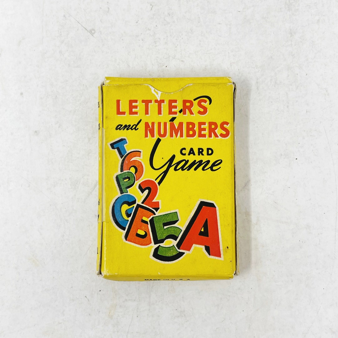 Letters and Numbers Card Game - 1950's - Vintage Cards - Russell ...