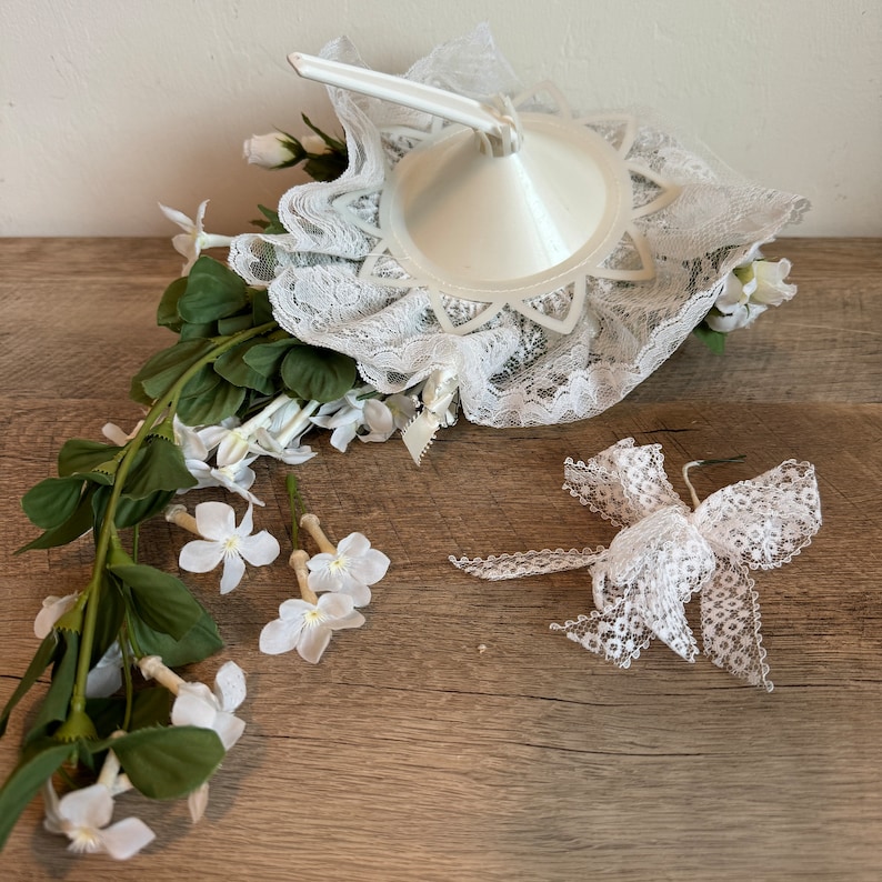 Vintage Wedding Set 1970s | Cake Topper Ring Pillow Bouquet | Bride ...