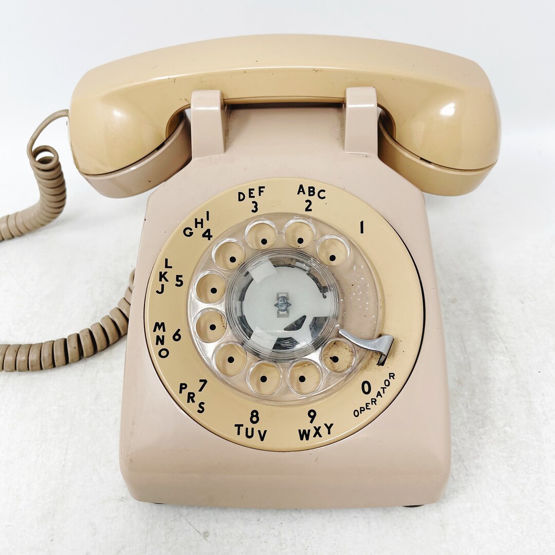 Vintage Rotary Telephone Blush Pink Western Electric Retro Style Phone ...