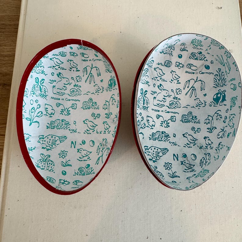 Paper Mache Easter Egg | CHOICE | Vintage German Bunny Egg Decor | Hand ...