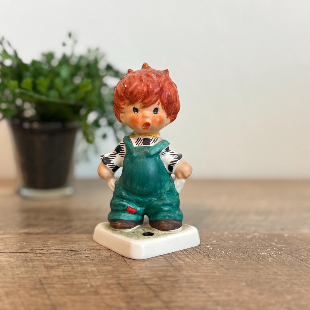Redhead Boy Figurine - W Goebel - Redhead Series - Good News - Flowers ...