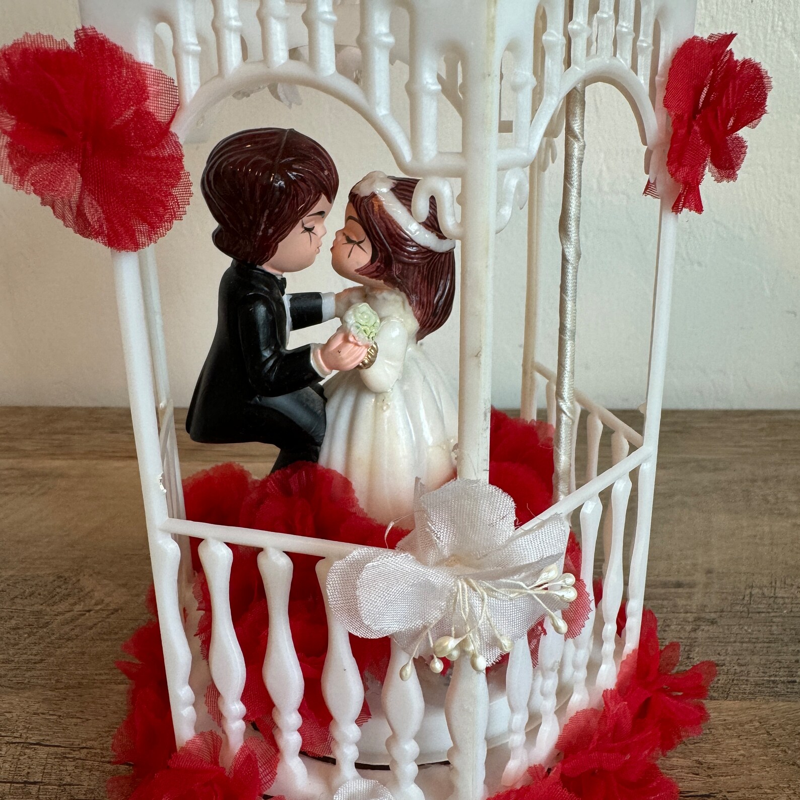 Vintage Wedding Set 1970s | Cake Topper Ring Pillow Bouquet | Bride ...