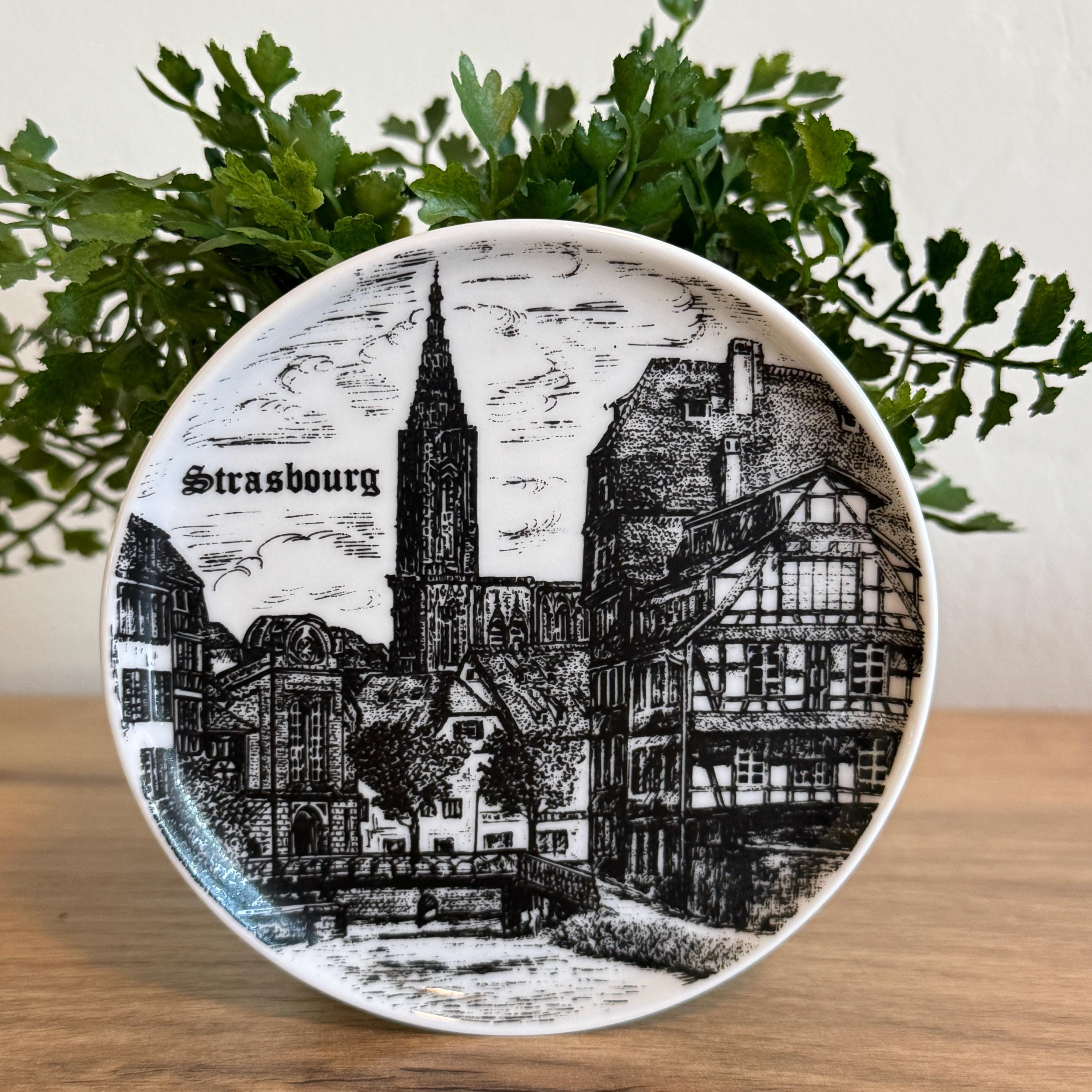 Vintage German Scenic Mini Plates | CHOICE | Black & White Porcelain ...