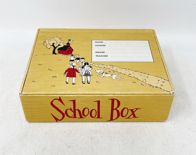 Vintage School Box - People's Drug Stores - VINTAGE - School - Pencil ...