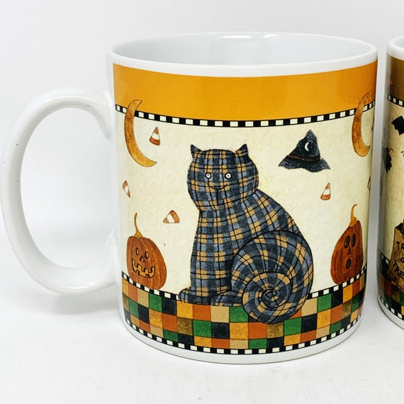 Drink & Barware Pumpkin Witch Black Cat Halloween Mugs Mugs Halloween ...