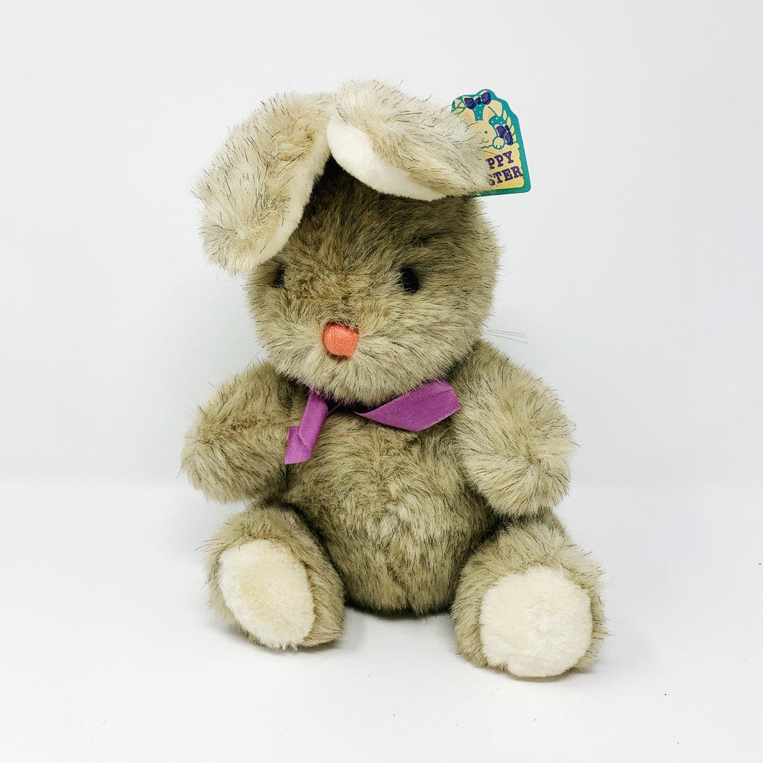 Vintage Easter Bunny Plush Scruffy Bunny Dakin Purple - Etsy