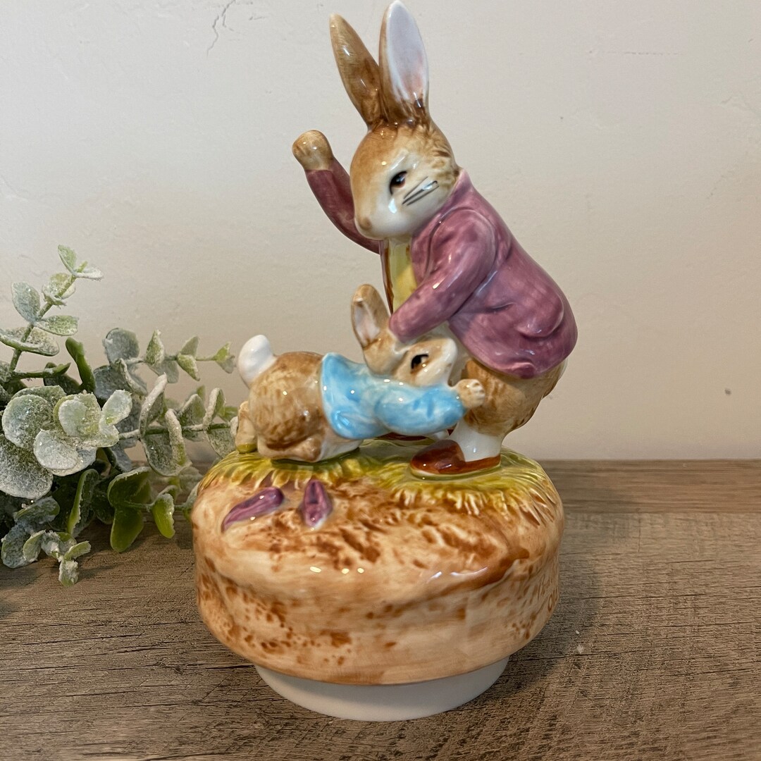 Beatrix Potter Music Box Rotating Music Box Old Mr. Menjamin Bunny ...