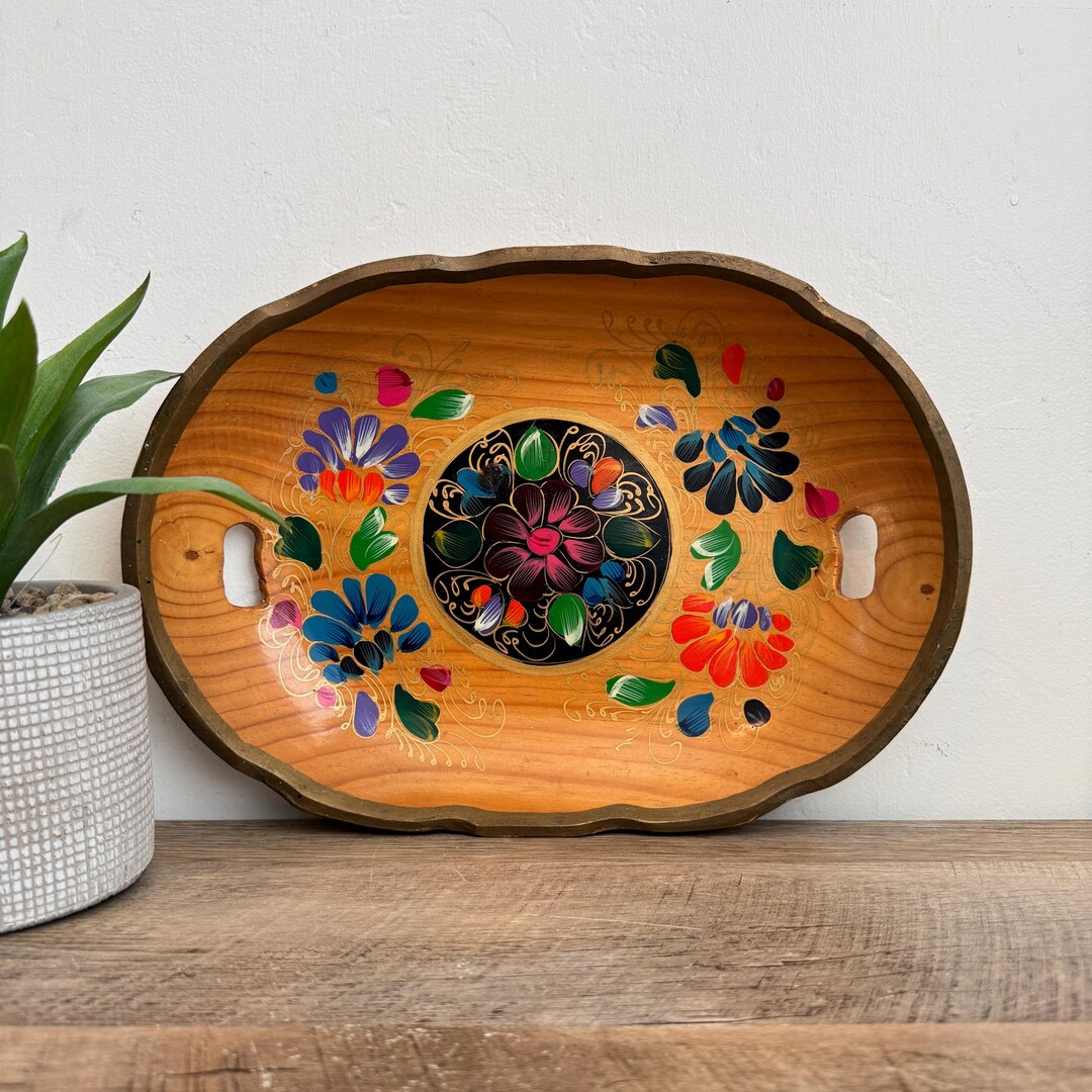 Vintage Mexican Tray - Batea Dough Bowl - Wooden - Hand Carved - Hand ...