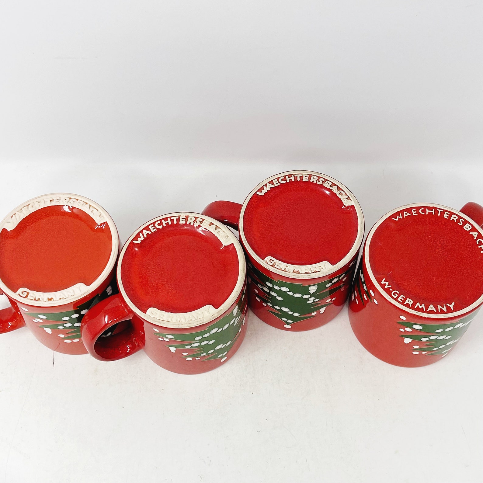 Christmas Waechtersbach Mugs Vintage Christmas Trees W - Etsy