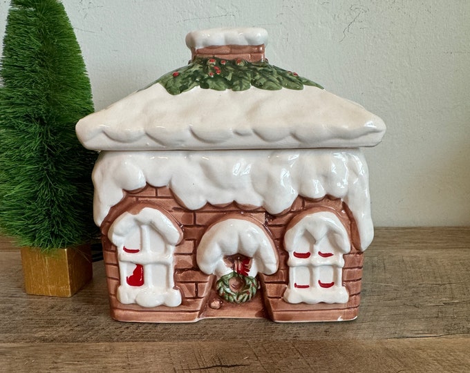 Vintage Gingerbread Cookie Jar - Candy Jar - Christmas Cookie Jar ...