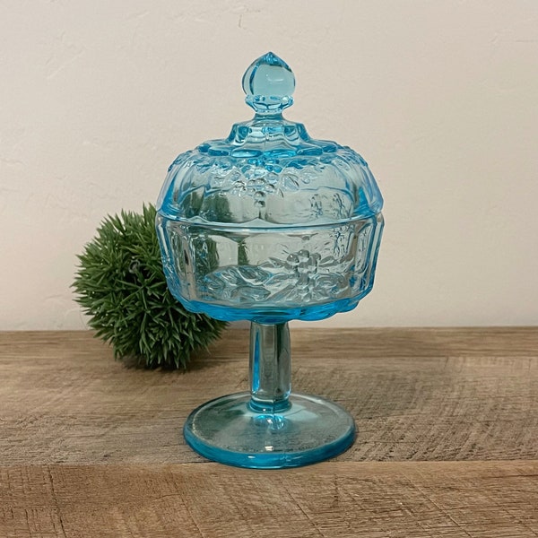 Blue Glass Compote - Etsy