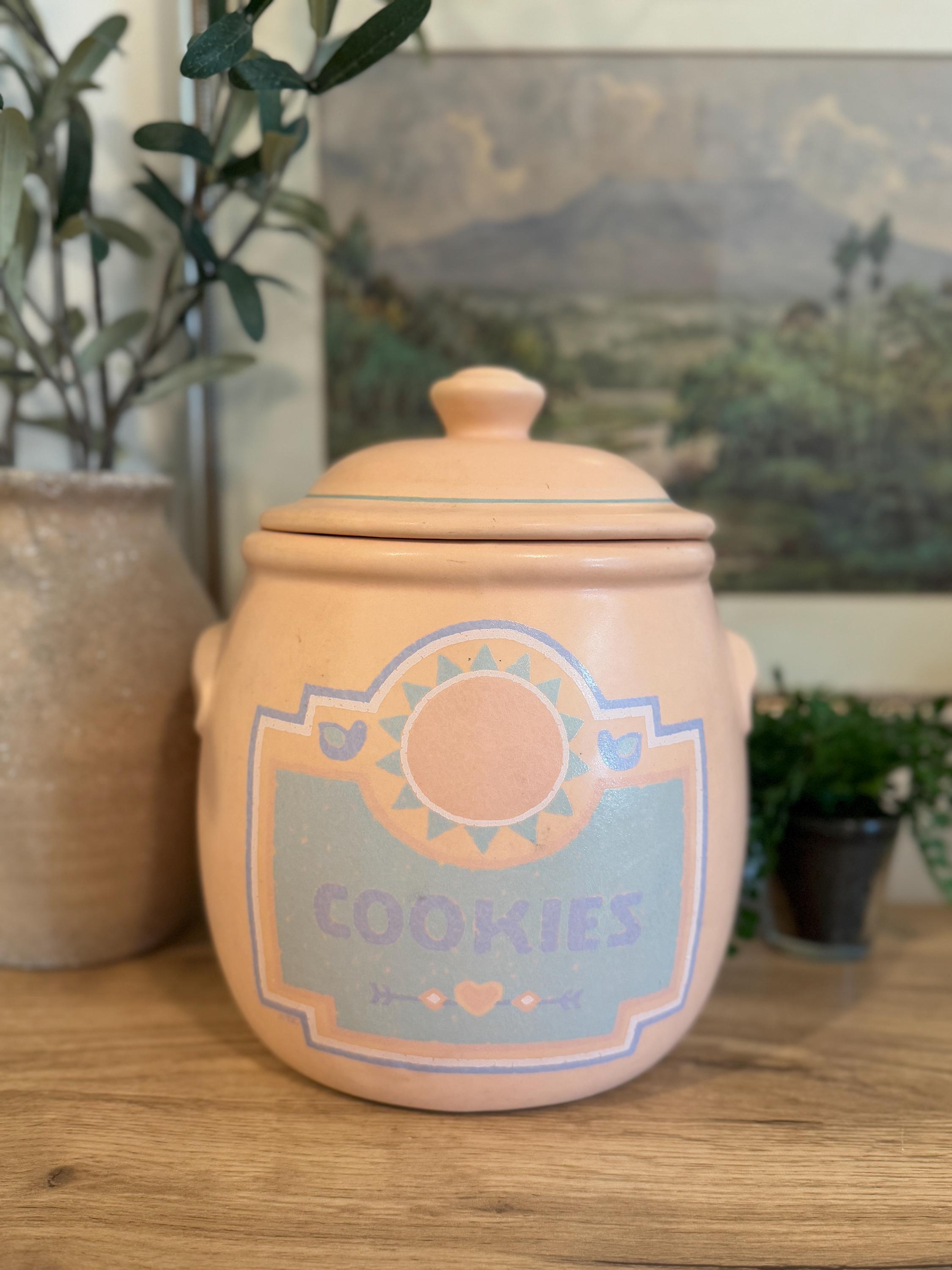 Vintage Treasure Craft Cookie Jar | Southwest Pottery Cookie Canister ...
