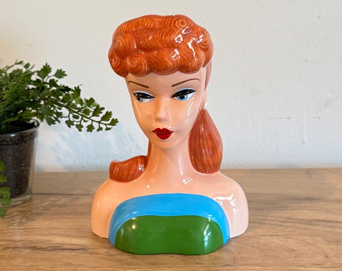 Vintage Barbie Vase | Barbie Head Vase Planter Enesco Ceramic | 1994 ...