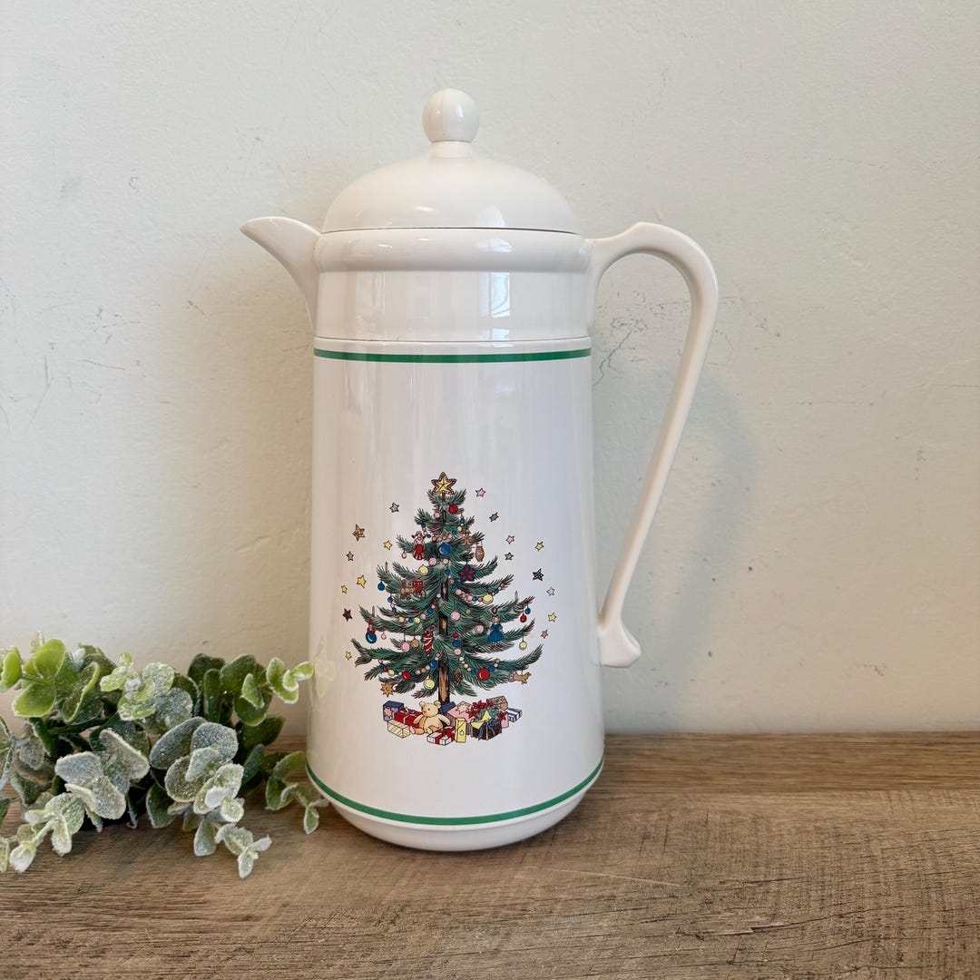 Vintage Nikko Christmas Coffee Carafe - Christmastime - Christmas Tree ...