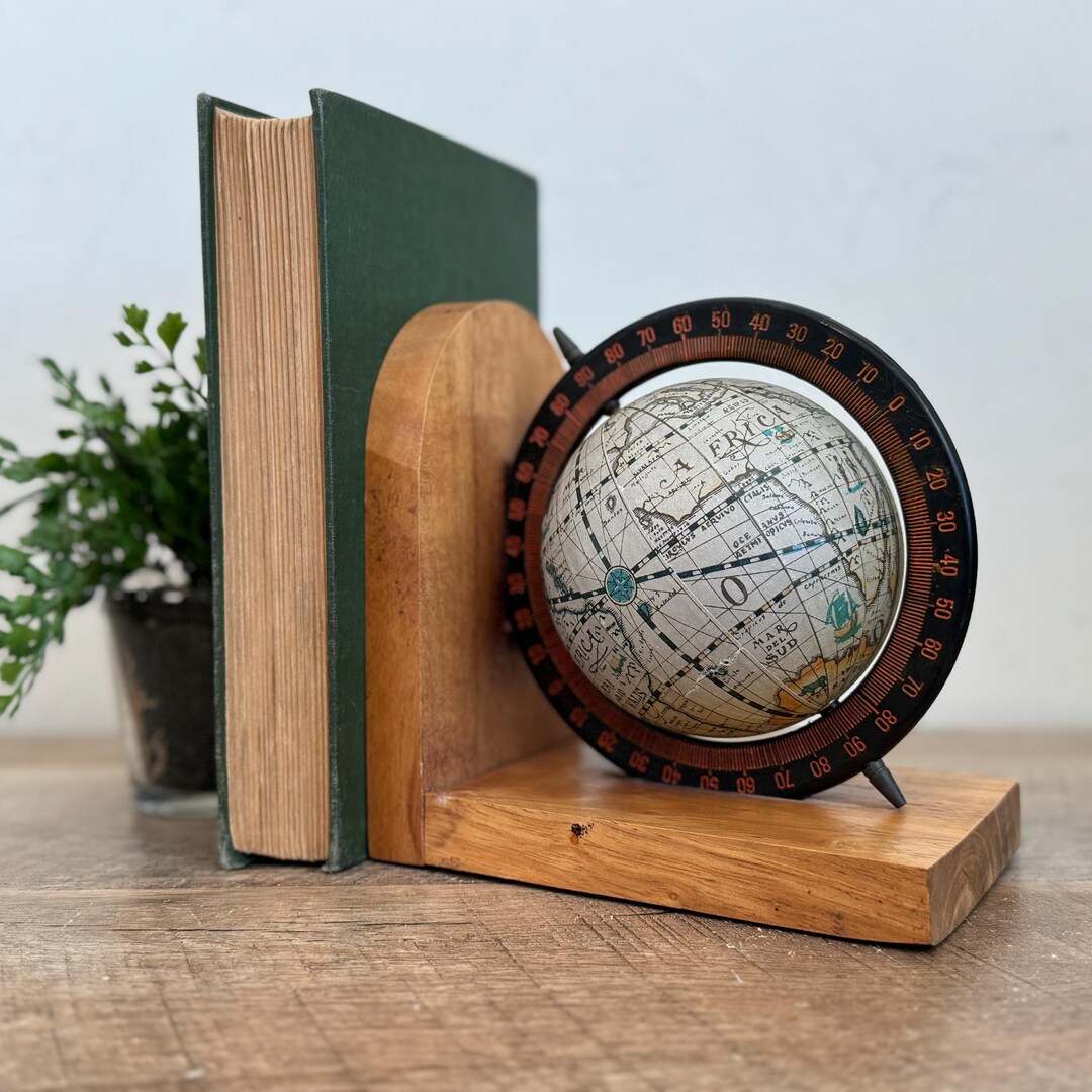 Vintage Globe Bookend | Old World Globe | Price Products | on Axis ...