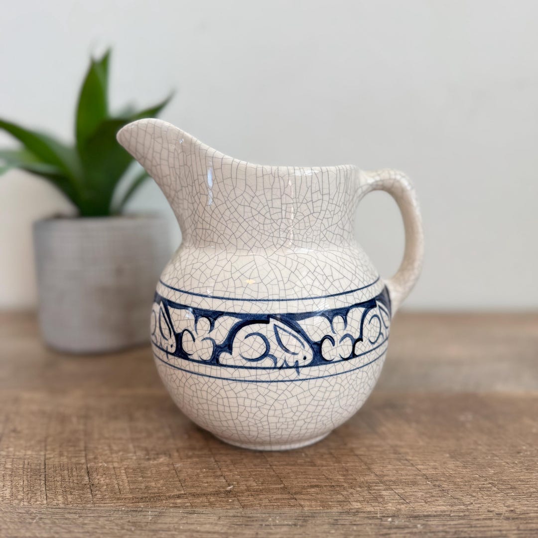 Dedham Bunny Pitcher - the Potting Shed - Dedham Pottery Reproduction ...