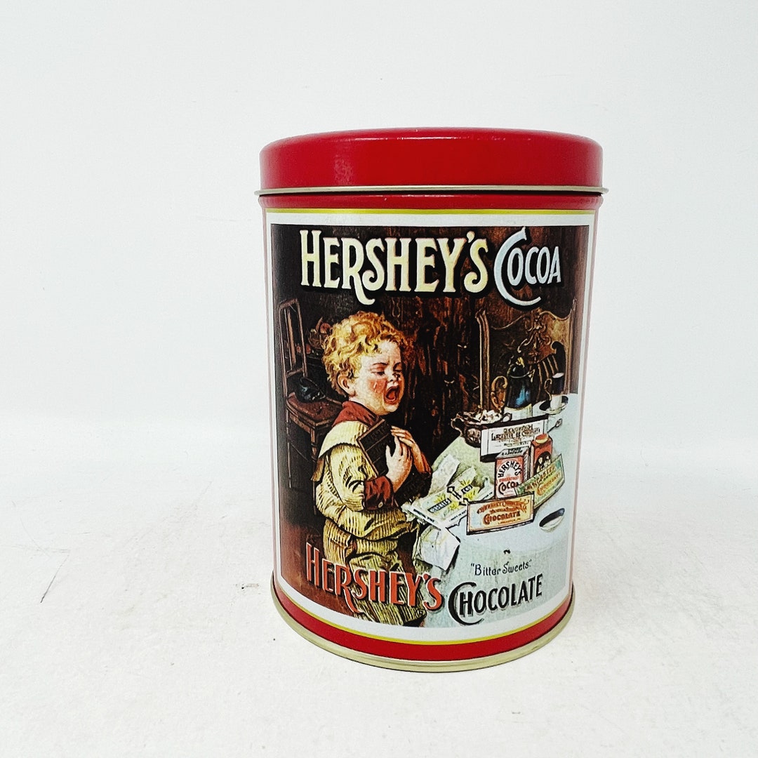 Hershey's Cocoa Tin VINTAGE 1989 Red Hershey's Bittersweet Chocolate ...