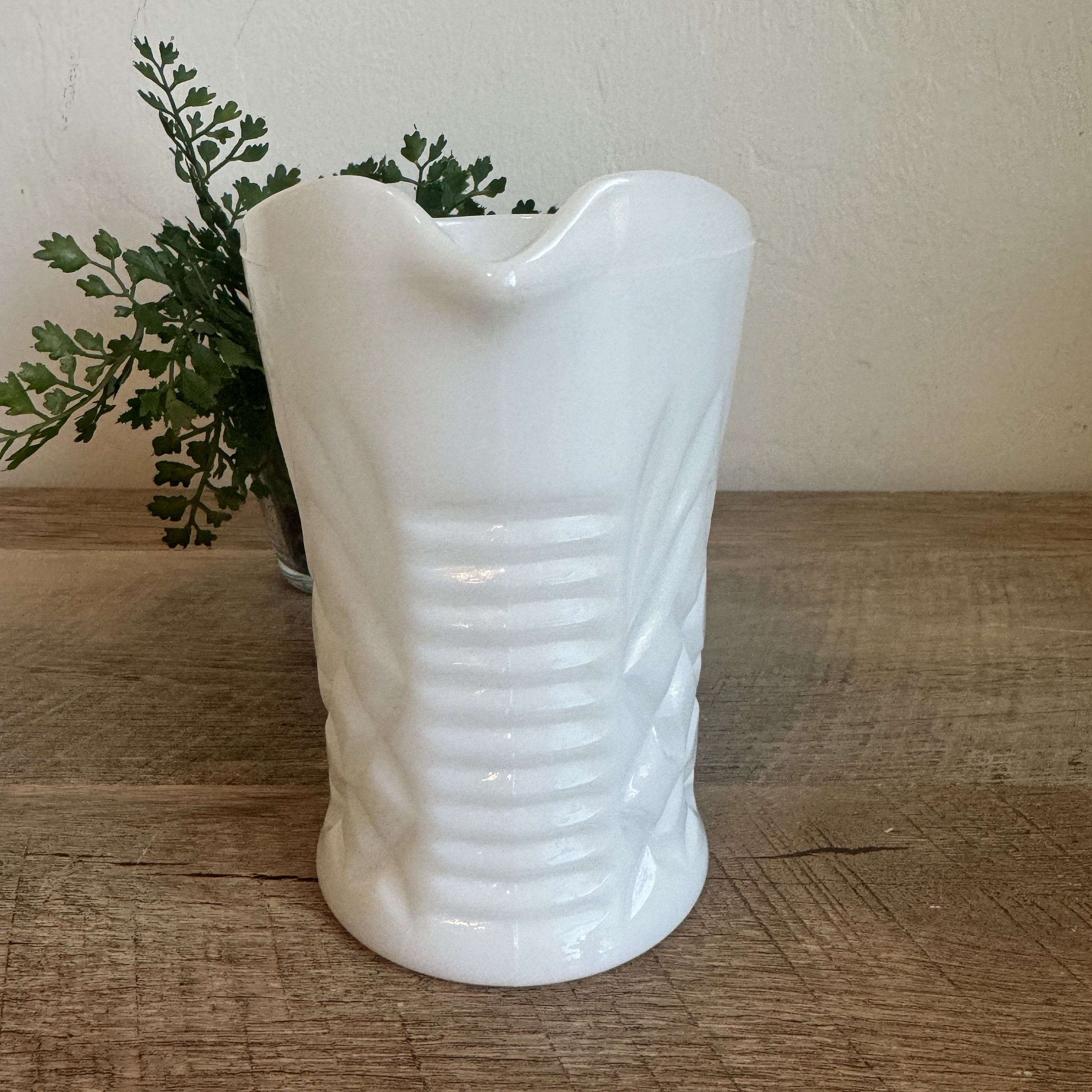 White Milk Glass Pitcher - Small - 5 1/4" - Creamer - Anchor Hocking ...