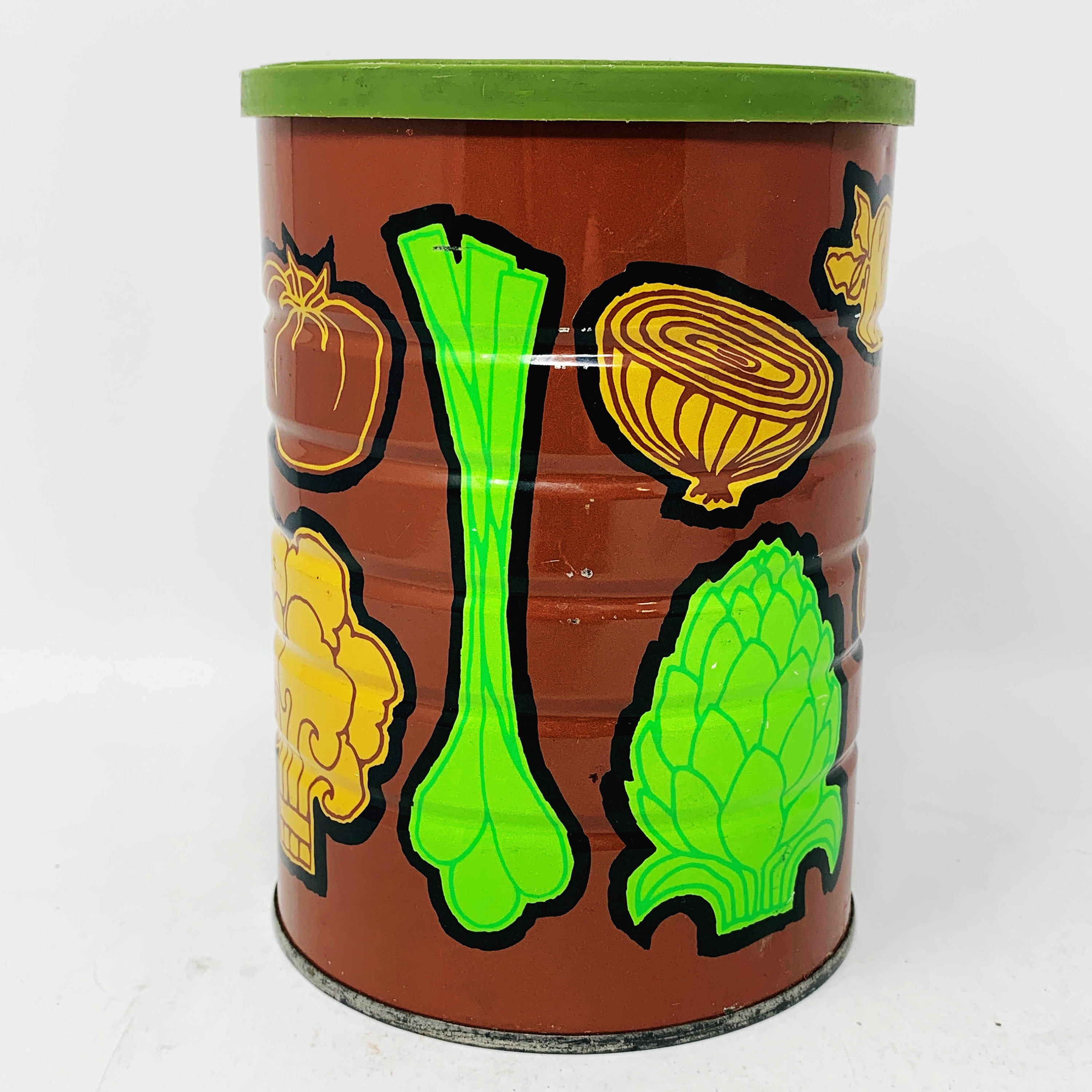 Vintage Vegetable Tin Mid Century Tin Vegetable Canister | Etsy