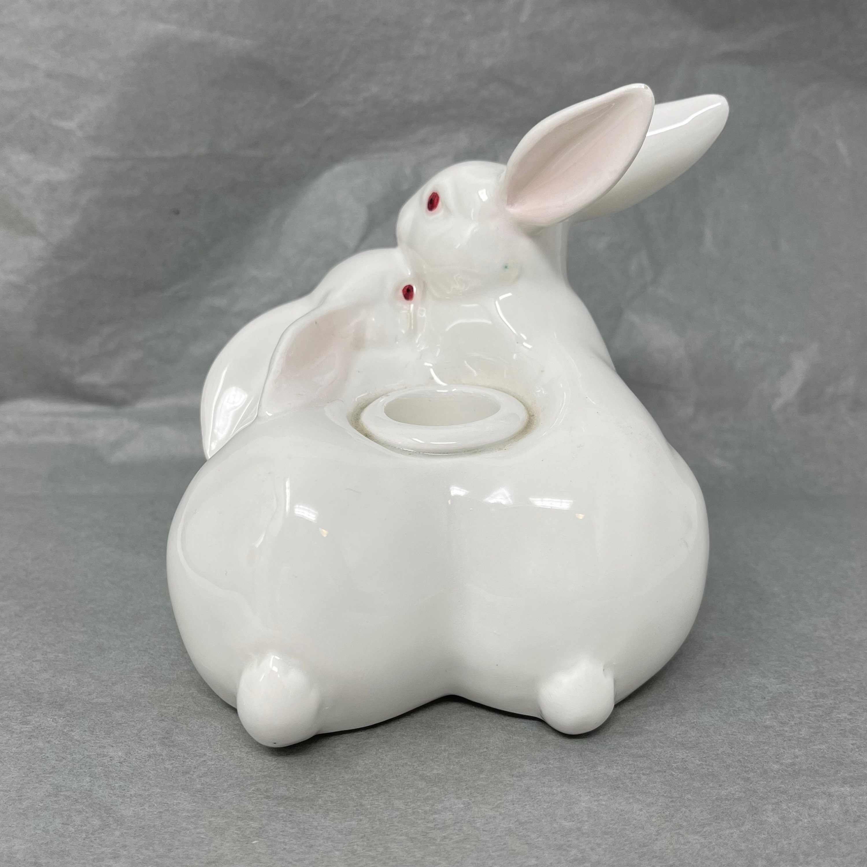 Fitz and Floyd Bunny Candle Holder Two Bunnies Taper - Etsy