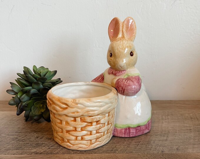 Vintage Bunny Planter