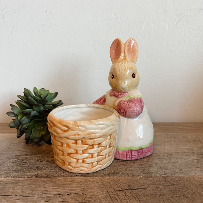 Rabbit Planter - Etsy