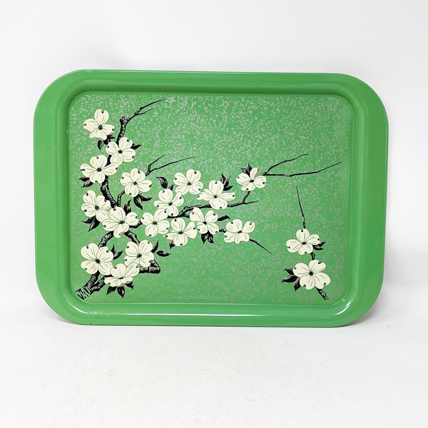 Floral Metal Tray - Etsy