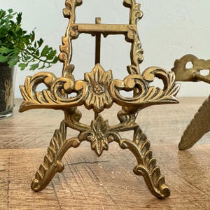 Vintage Ornate Brass Easels YOU PICK Antique Mini Brass Easel Picture ...