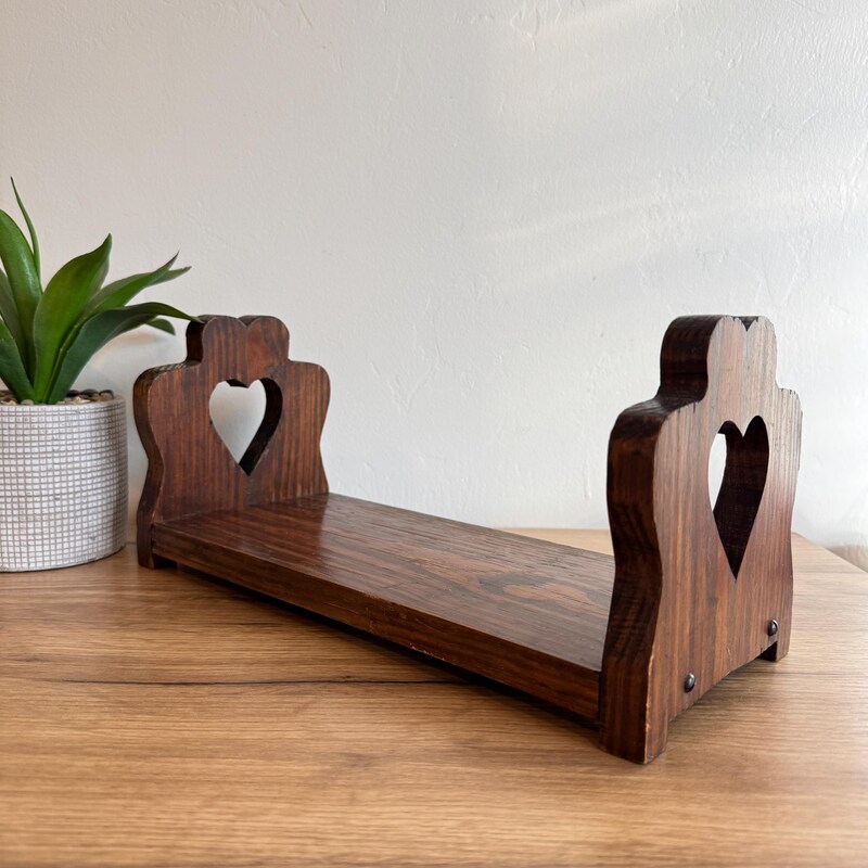Wood Heart Shelf - Etsy