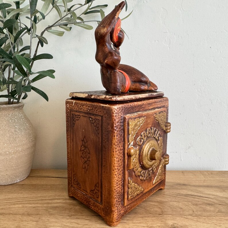 Vintage Bunny Cookie Jar | 1950s Pottery Safe, Retro Kitchen Decor - Etsy